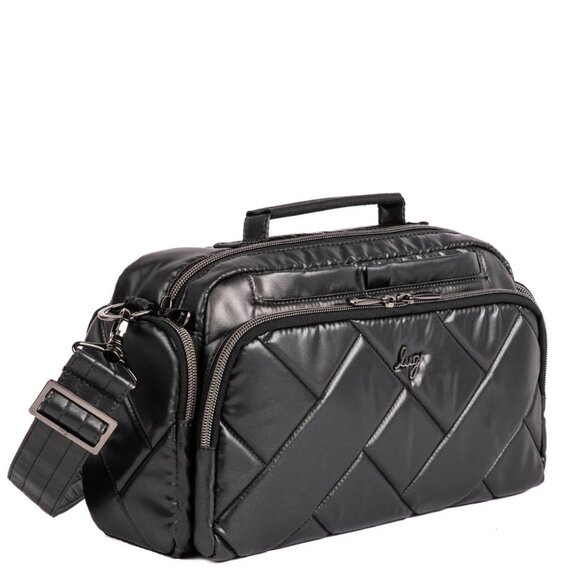 lug | Bags | Lug Trolley 2 Crossbody Bag Metallic Black | Poshmark